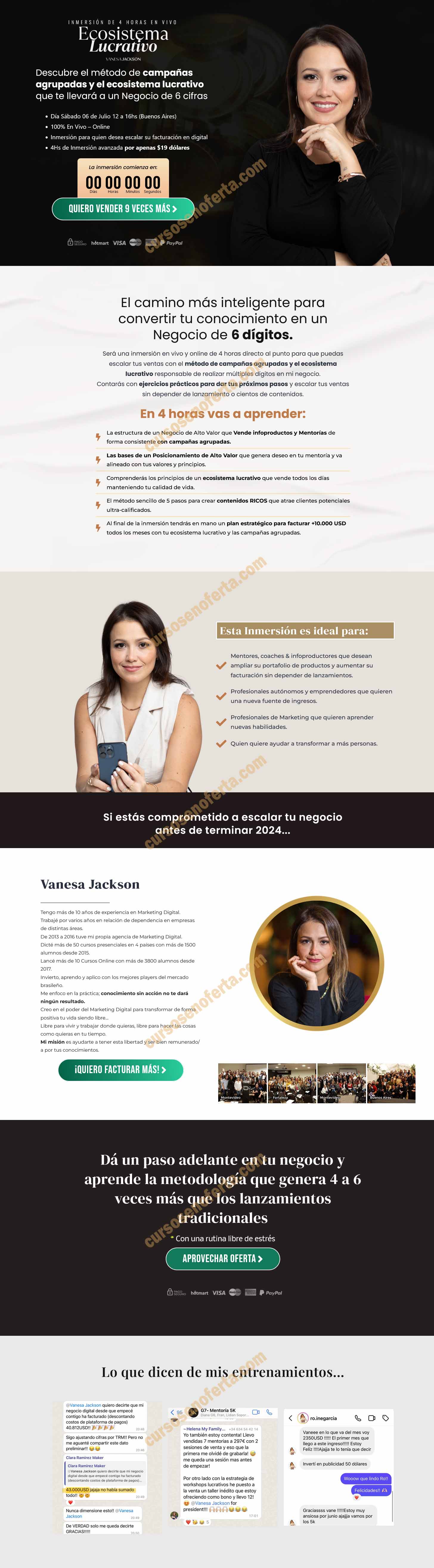 Workshop Ecosistema Lucrativo - Vanesa Jackson - cursosenoferta.com